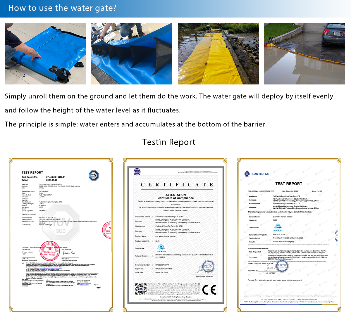 Quick Dam Water Gate Manufacturer - Buy water gate, flood control ...