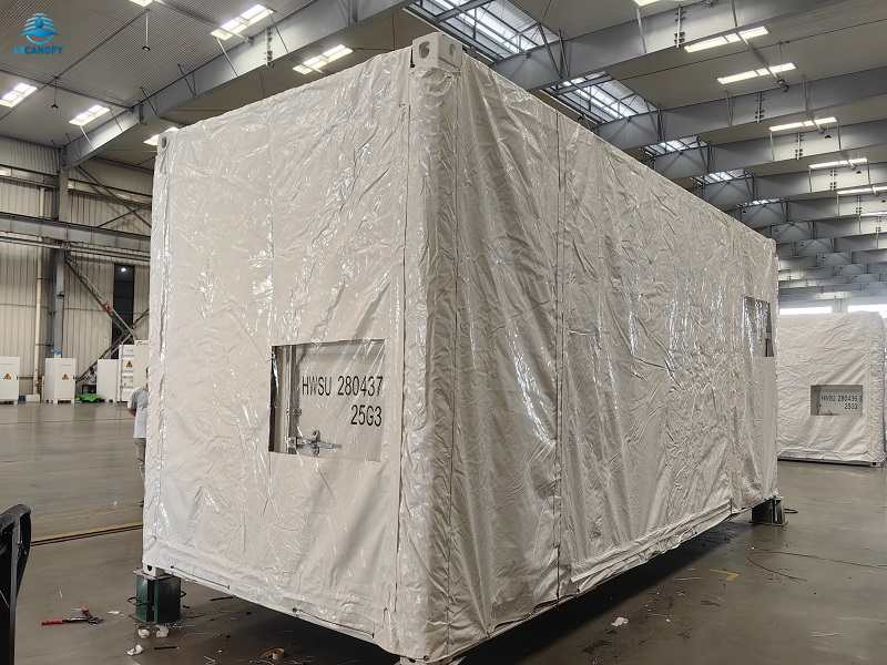 Shipping Container Tarpaulin Cover with Window - Buy shipping container ...