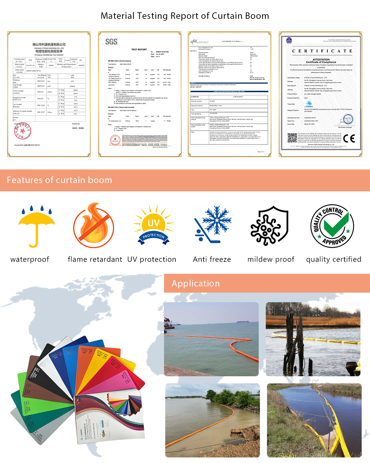 Curtain boom ASTM standard - Buy oil containment boom, oil spill boom ...