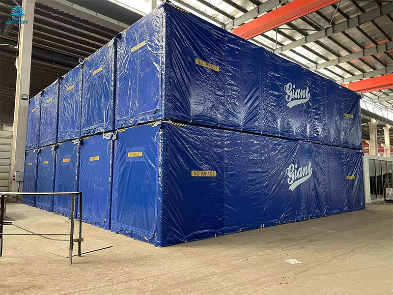 Box Shape Tarpaulin Cover For Temporary Container House - Buy container ...