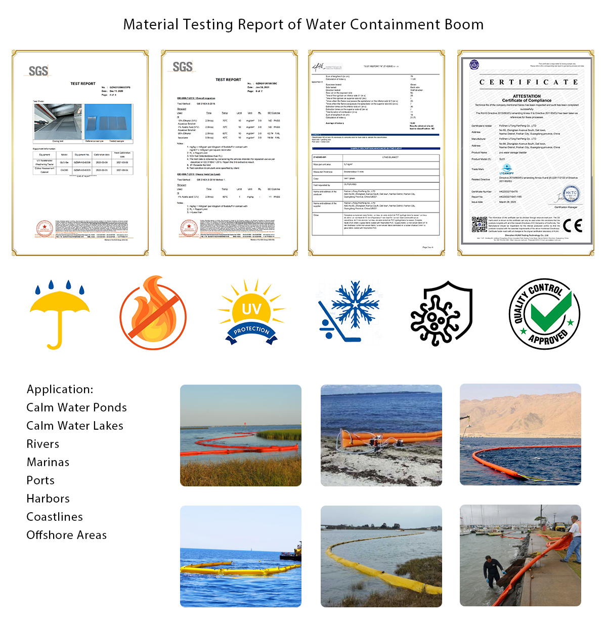 PVC Water Containment Booms Supplier - Buy oil containment boom, oil ...