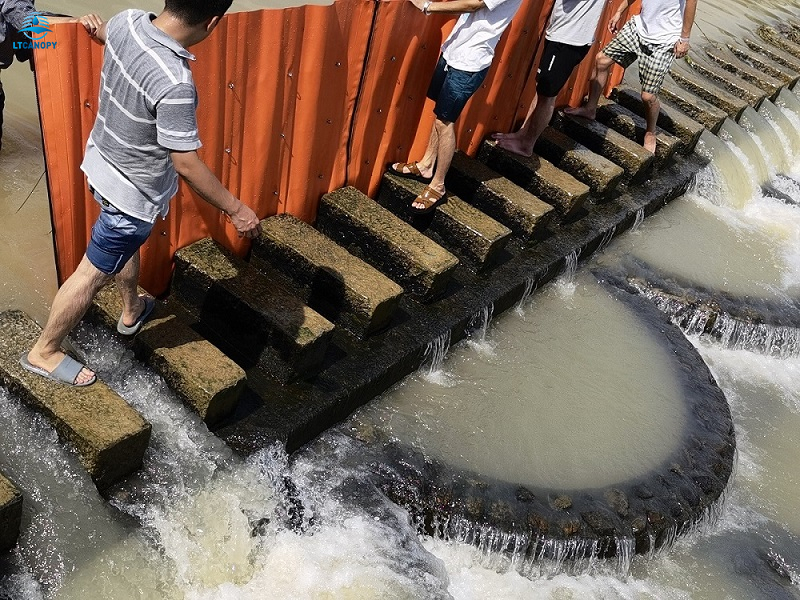 PVC Tarpaulin Flood Barrier Fence - Buy residential flood fence, water ...