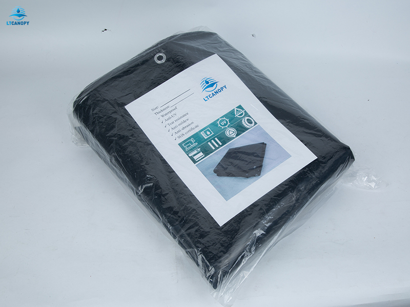 Black PVC Coated Tarp Flame Retardant And Waterproof Cover - Buy black ...