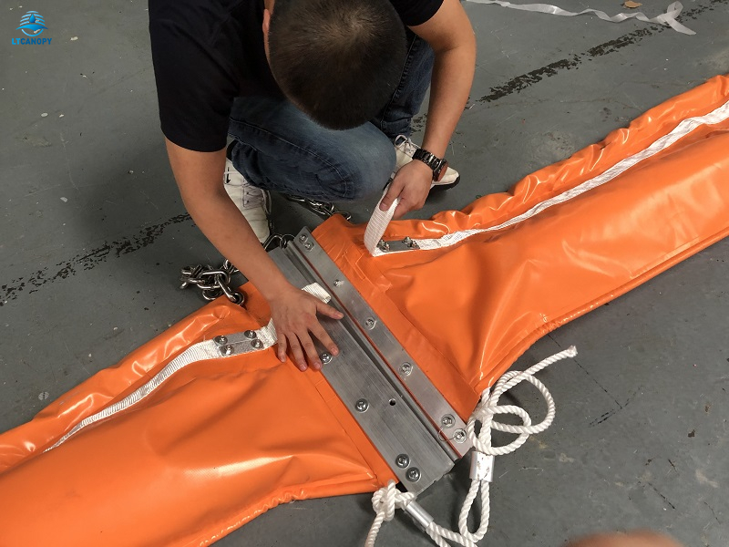 Curtain boom ASTM standard - Buy oil containment boom, oil spill boom ...