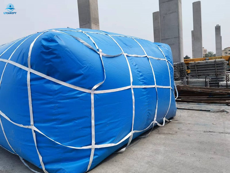 Blue Water Filled Bladder Tank for Construction Site - Buy large water ...