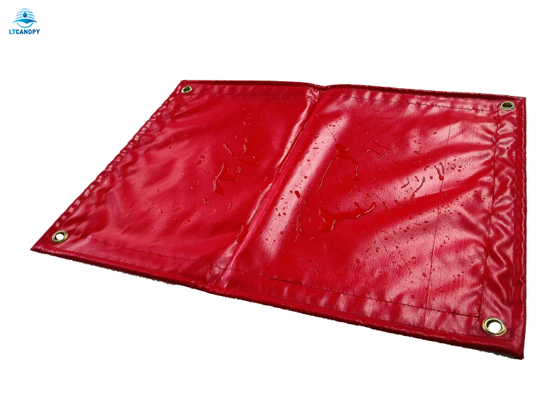 Red Waterproof PVC Coated Tarpaulin - Buy tarpaulin cover, pvc ...