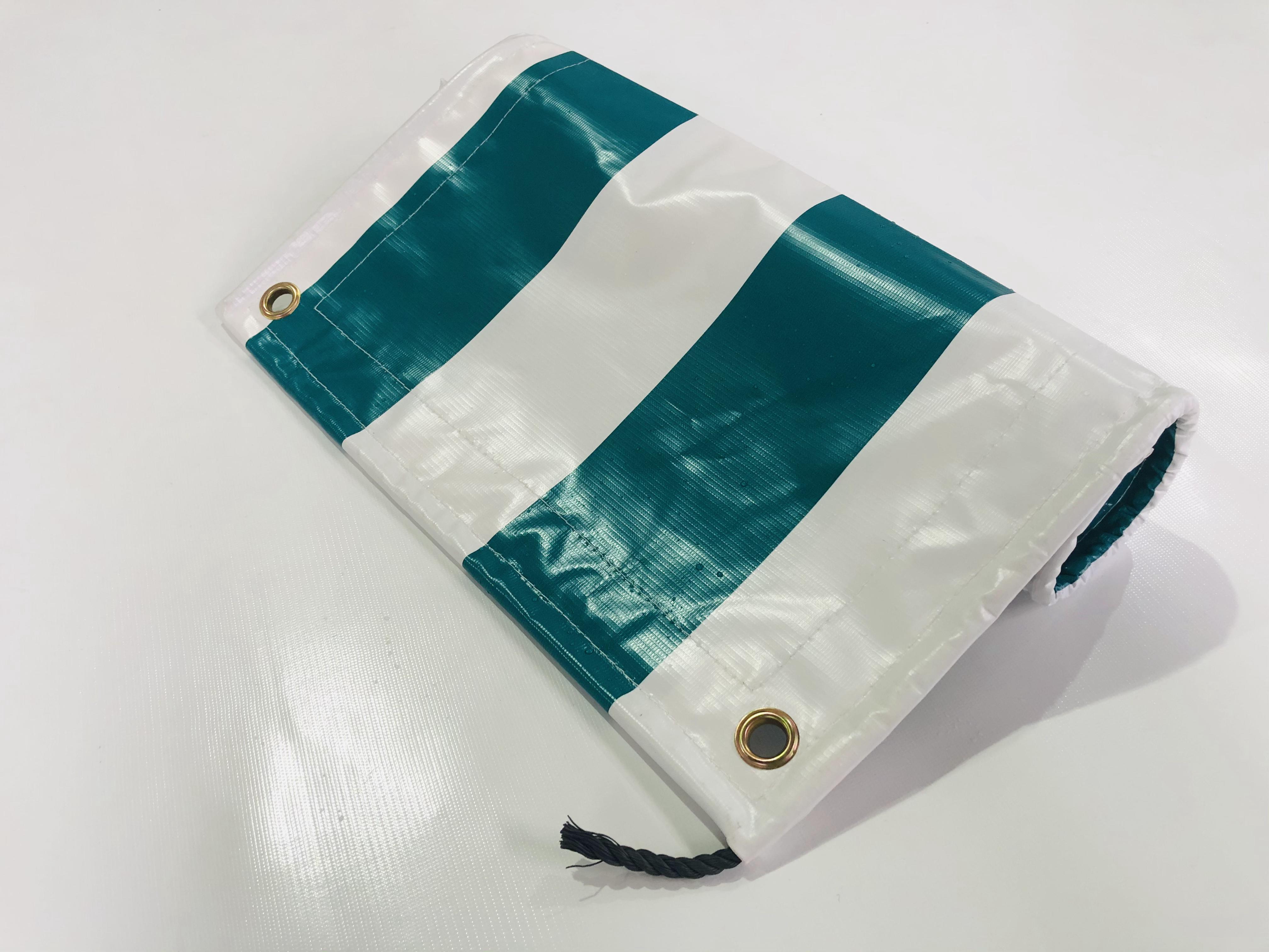 PVC Green And White Stripe Tarpaulin for Coffee Shop Awning Cover - Buy ...
